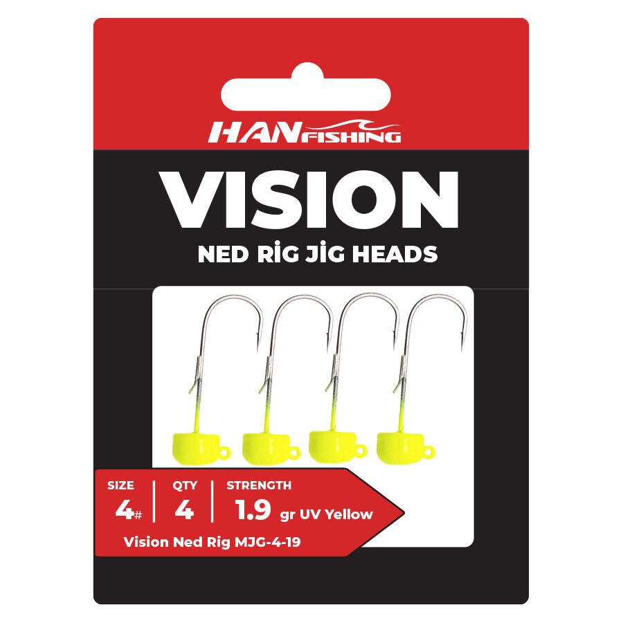 Vision Ned Rig Uv Yellow GMJ-20-7 - Uv Yellow - Han Fishing
