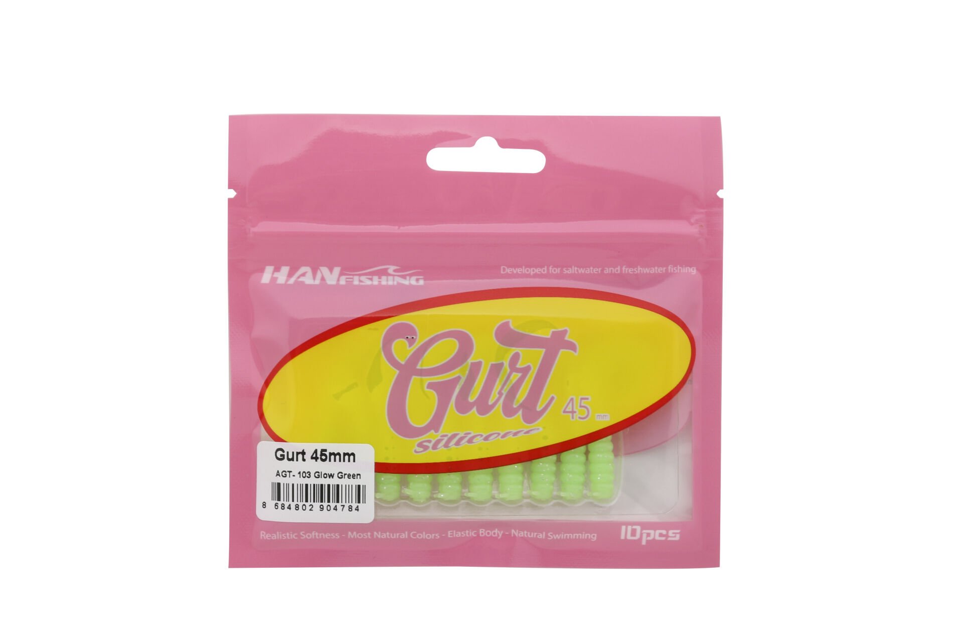 Gurt 45 mm AGT-103 Glow Green - HanFish Gurt 45 - Han Fishing